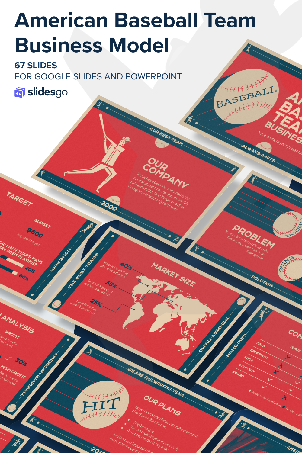 American Baseball Team Business Model | Google Slides & PPT