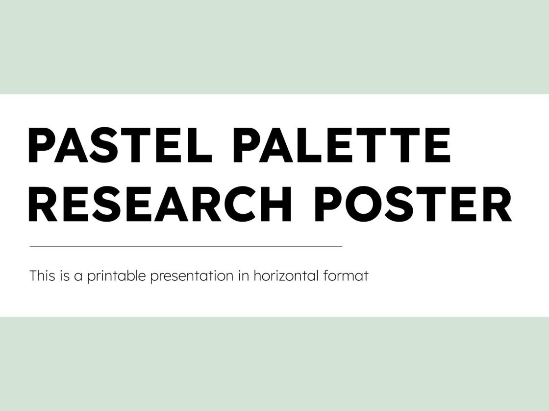 Pastel Palette Research Poster | Google Slides & PowerPoint
