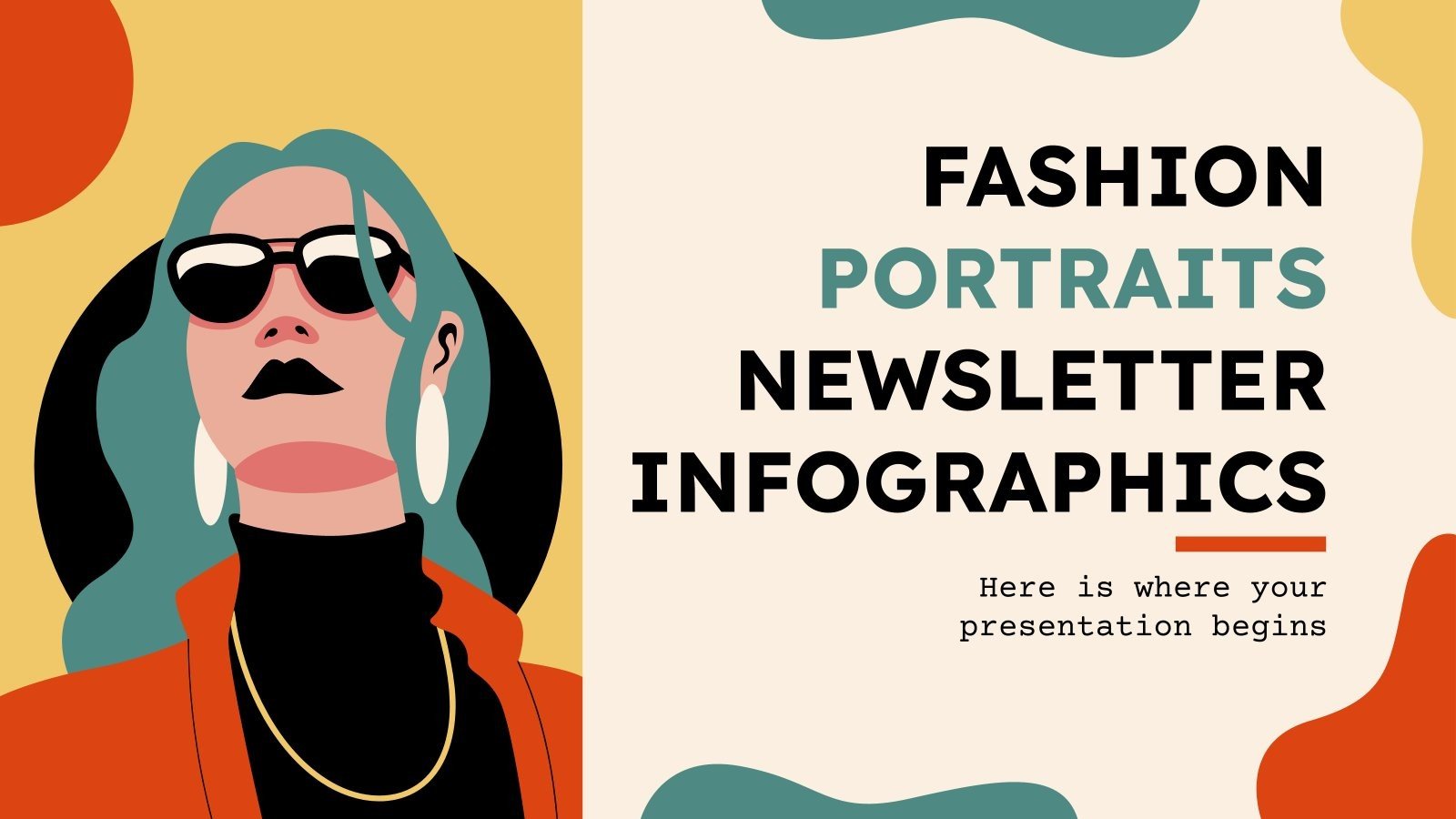 Fashion Portraits Newsletter Infographics | Google Slides