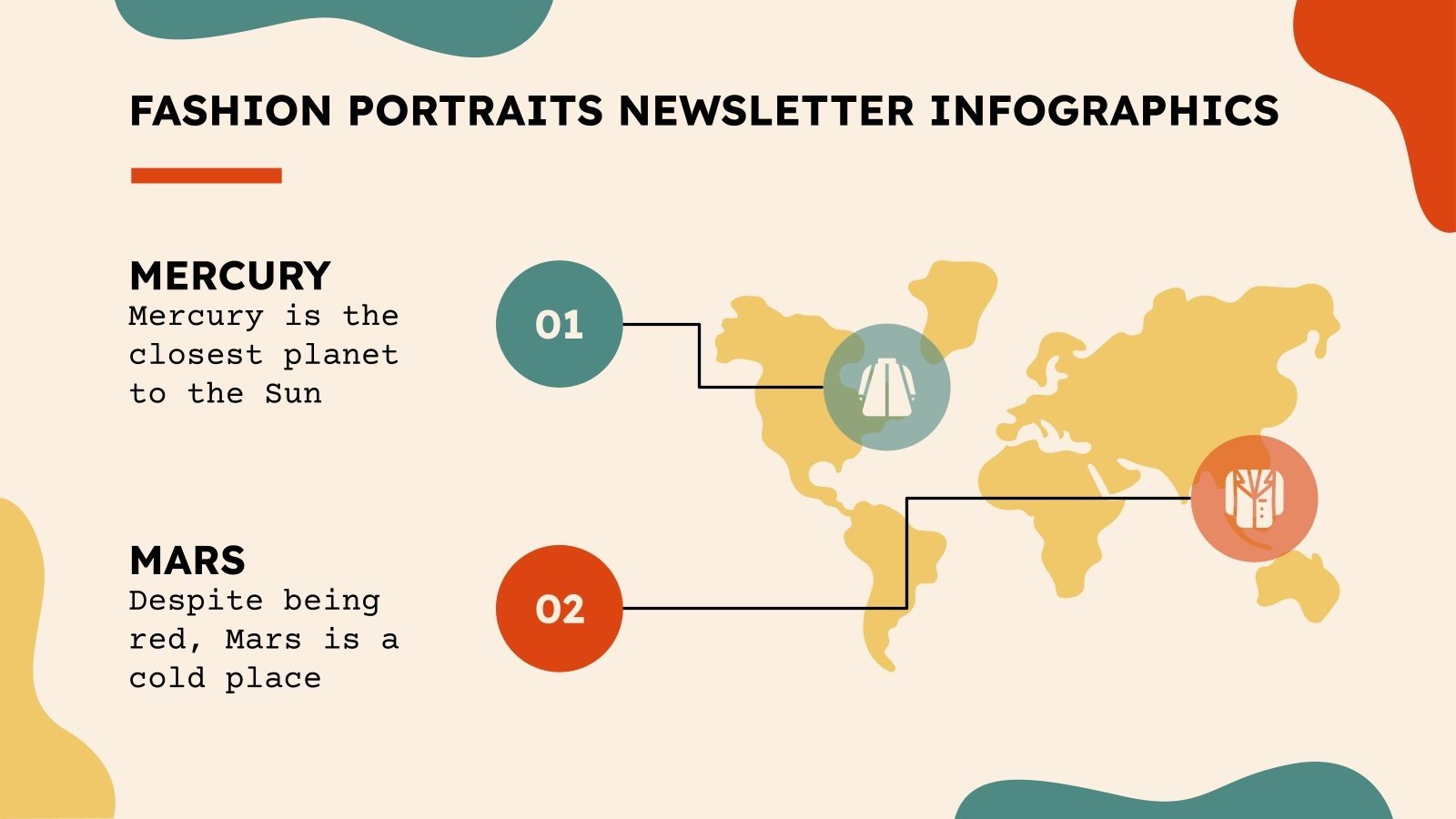 Fashion Portraits Newsletter Infographics | Google Slides