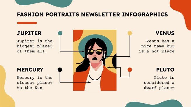 Fashion Portraits Newsletter Infographics | Google Slides
