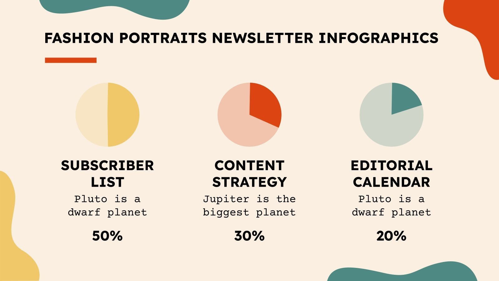 Fashion Portraits Newsletter Infographics | Google Slides