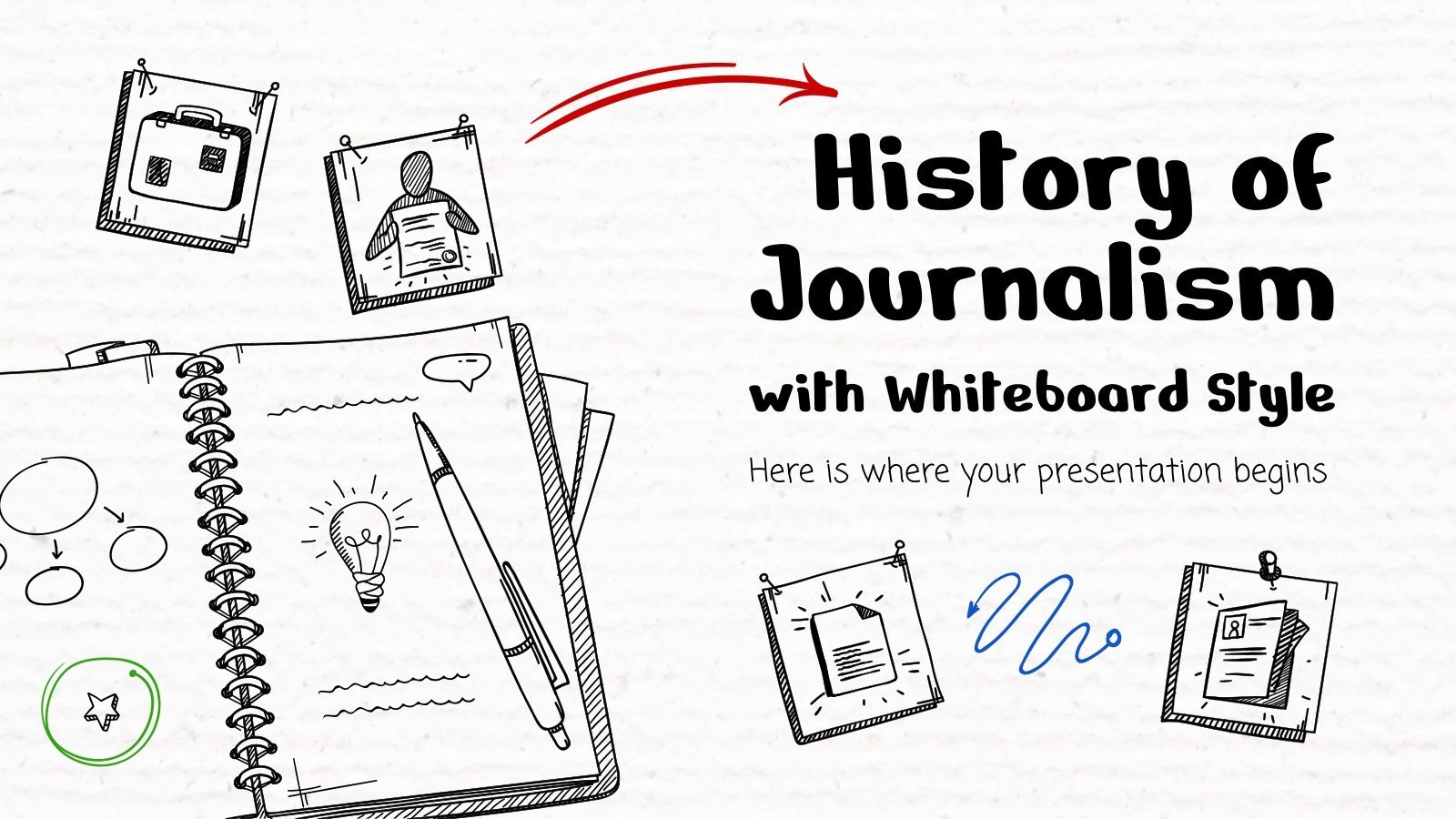 History of Journalism with Whiteboard Style | Google Slides