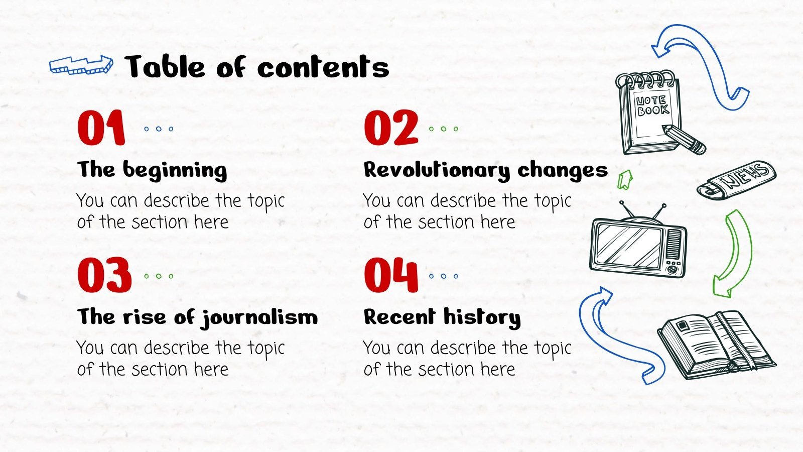 History of Journalism with Whiteboard Style | Google Slides