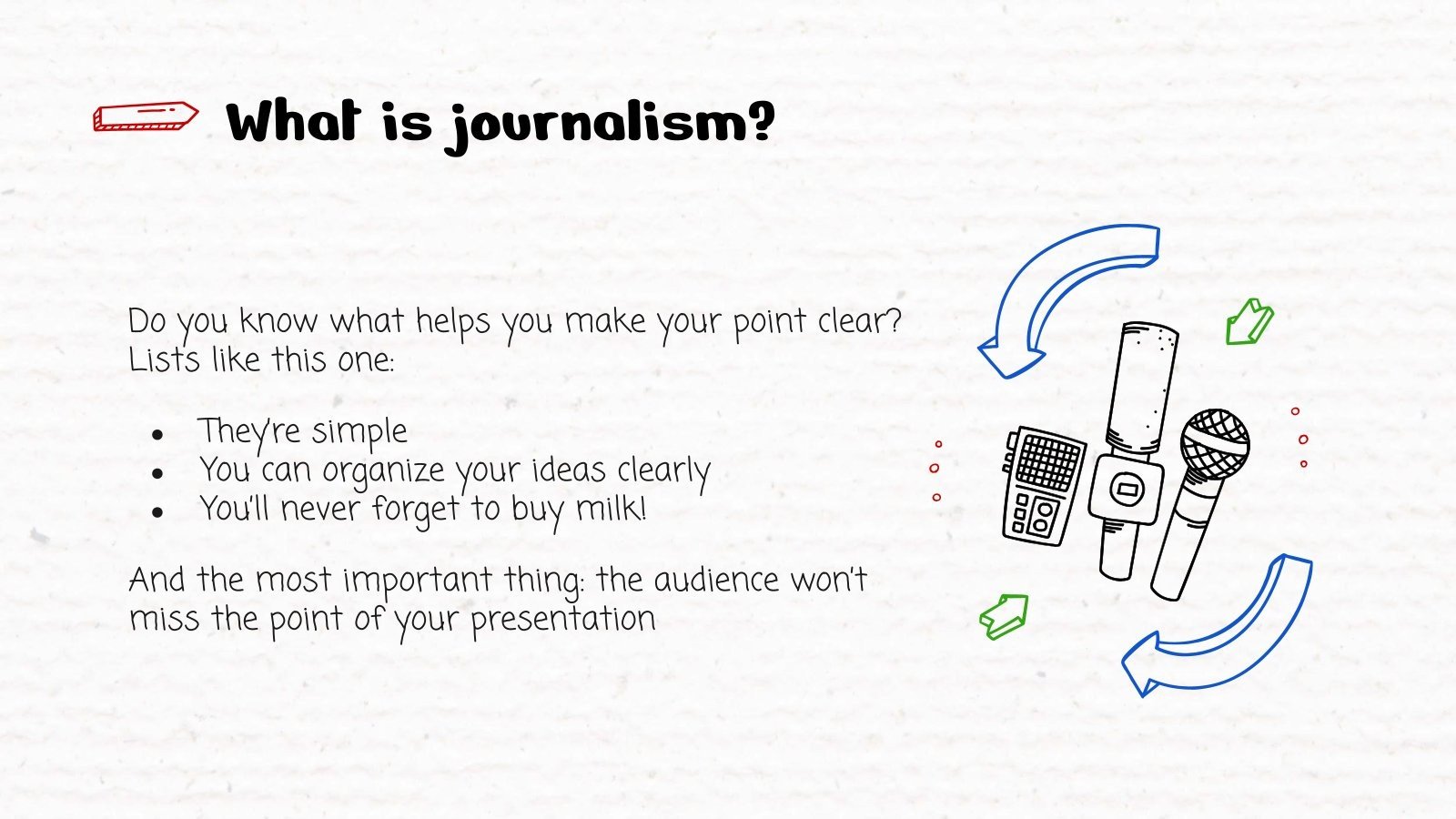 History of Journalism with Whiteboard Style | Google Slides