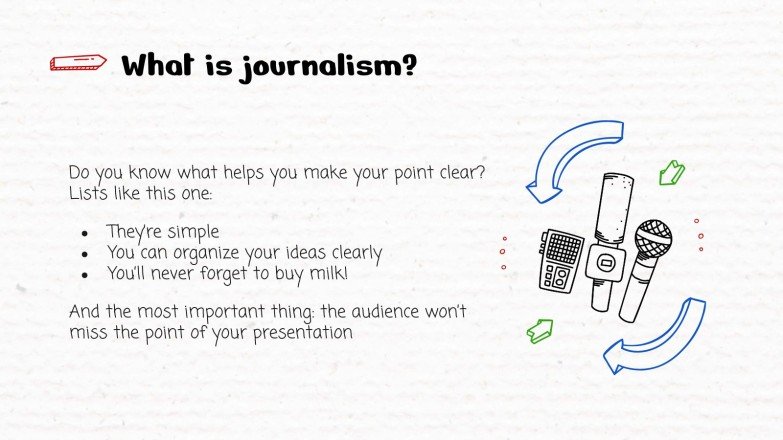 History of Journalism with Whiteboard Style | Google Slides