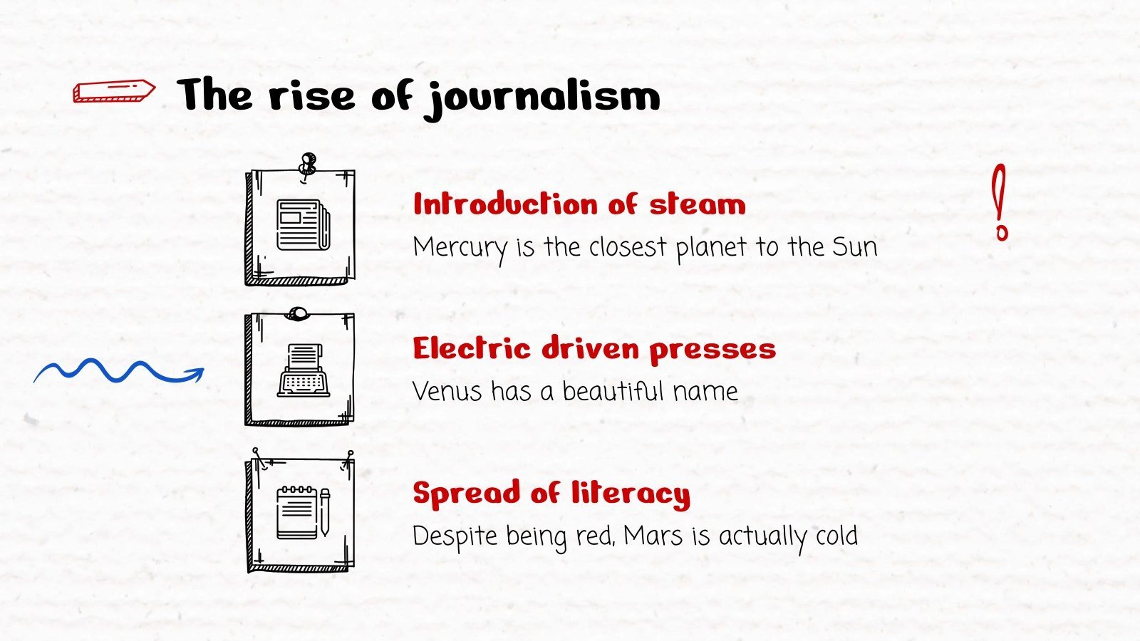 History of Journalism with Whiteboard Style | Google Slides