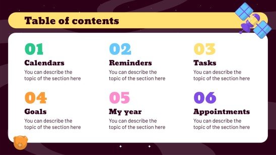 Welcome to Saturn! Personal Organizer | Google Slides & PPT