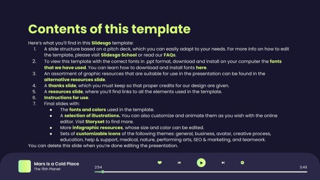 Music App Interface Pitch Deck | Google Slides & PowerPoint