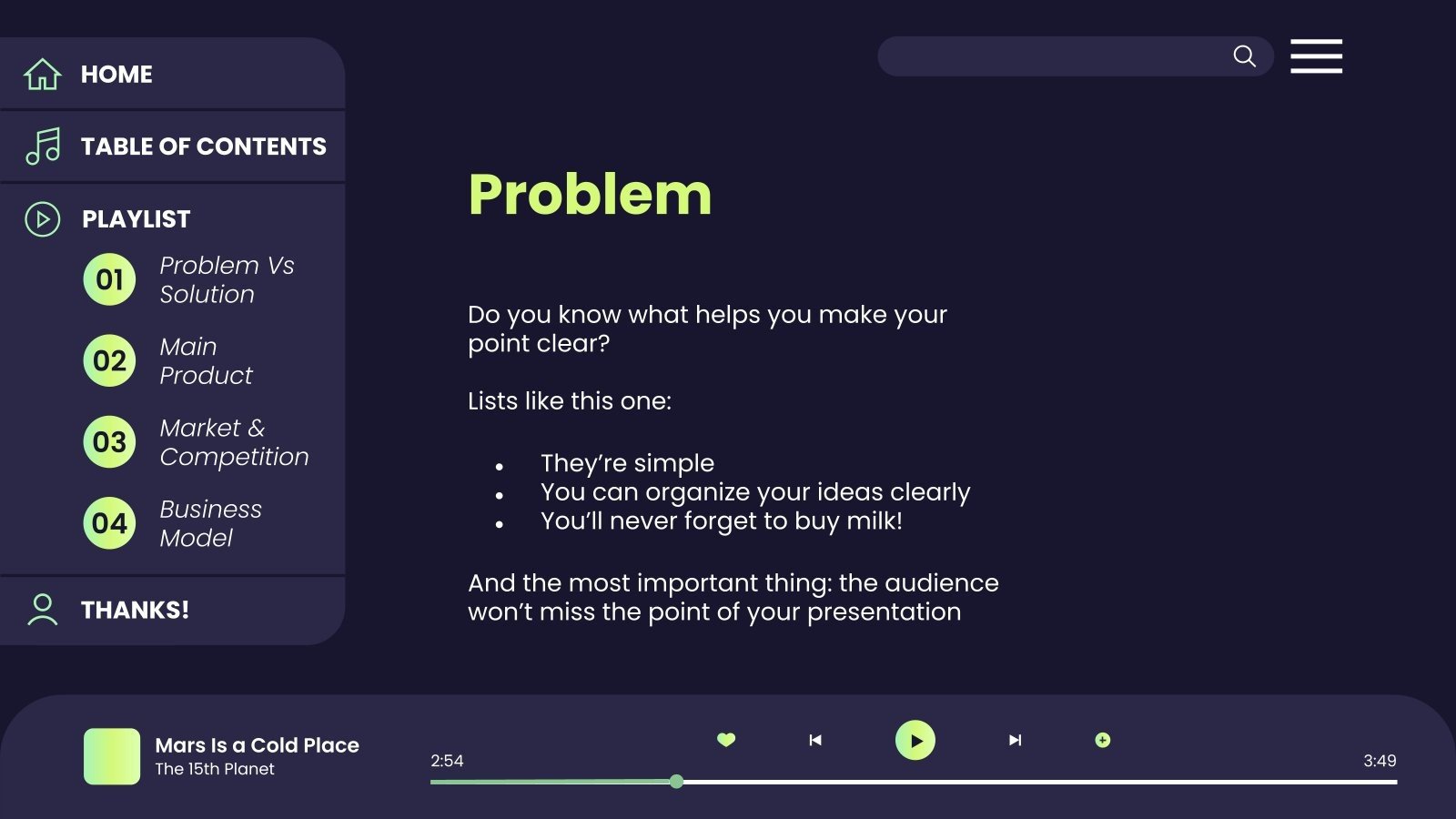 Music App Interface Pitch Deck | Google Slides & PowerPoint