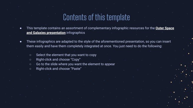 Outer Space and Galaxies Infographics | Google Slides & PPT