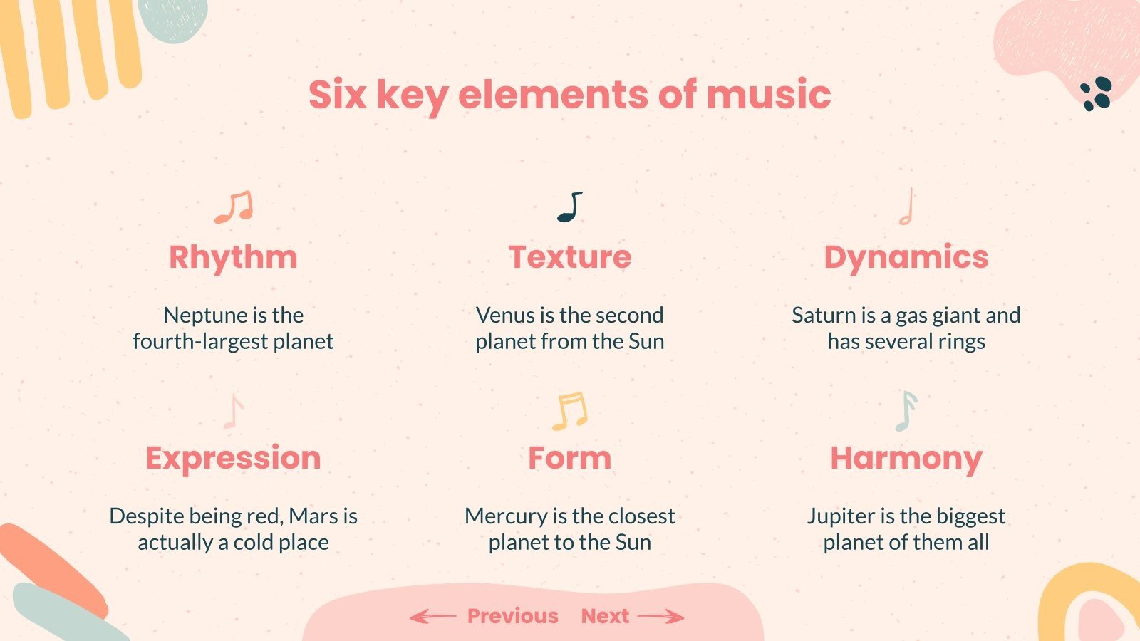 Art Subject for Elementary - 2nd Grade: Music | Google Slides