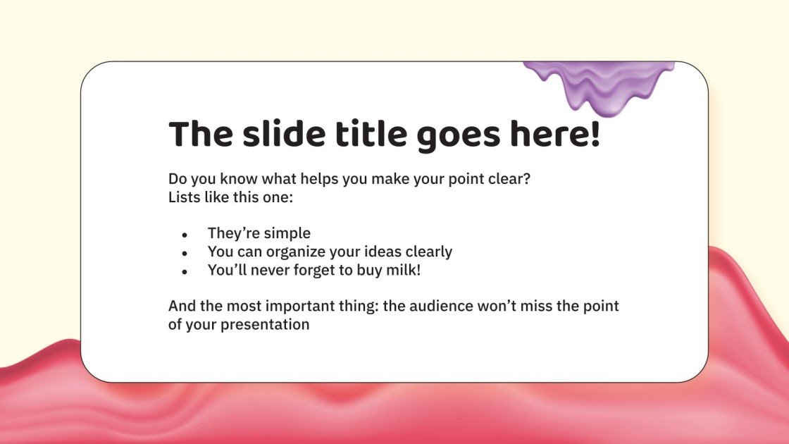 Agenda para alumnos con fondos de slime | Google Slides y PPT