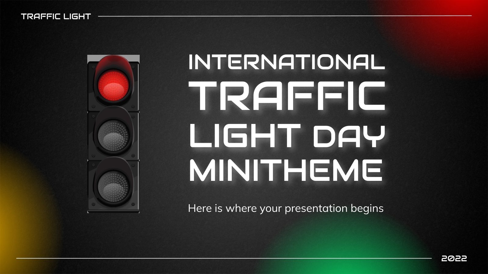 Minitema do Dia Internacional do Semáforo | Google Slides e PPT