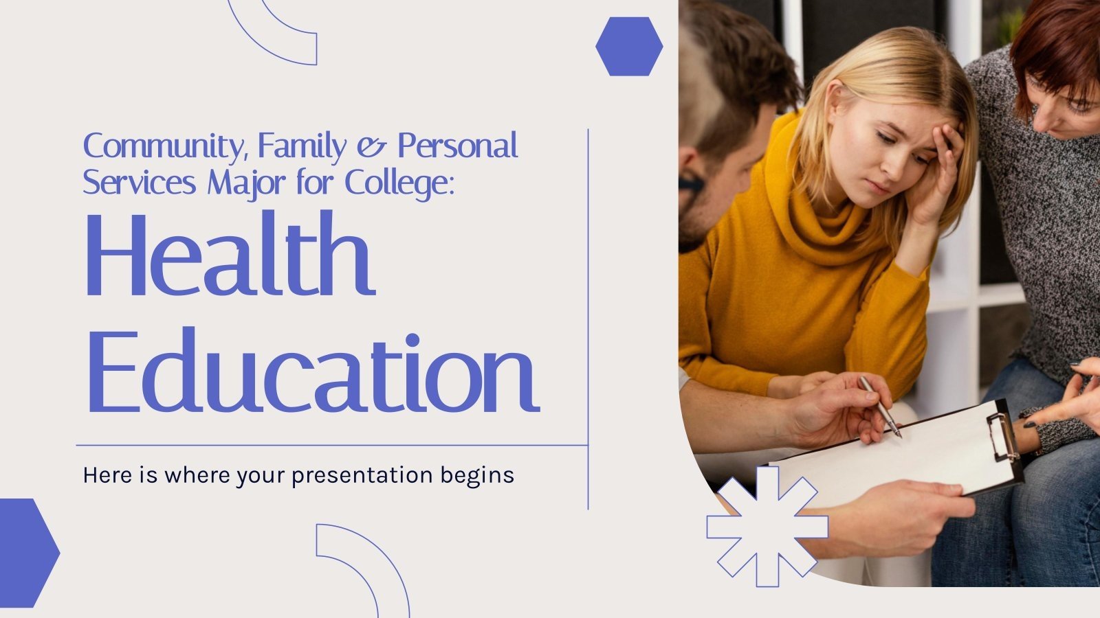 Community, Family & Personal Services Major: Health Education