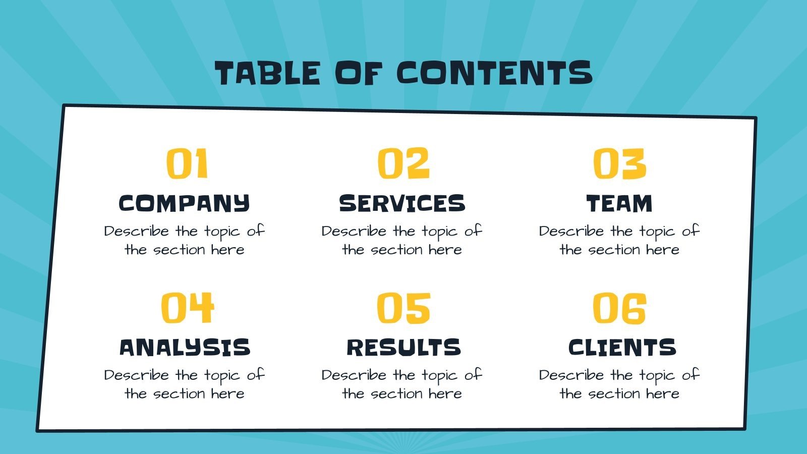 Comic Style Google Slides theme and PowerPoint template