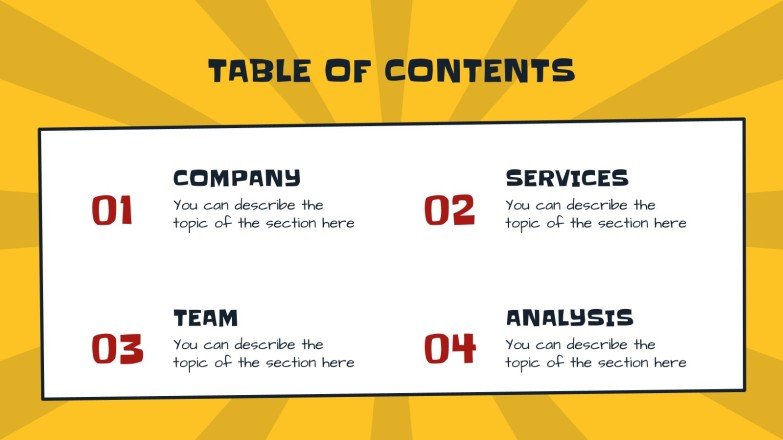 Comic Style Google Slides theme and PowerPoint template