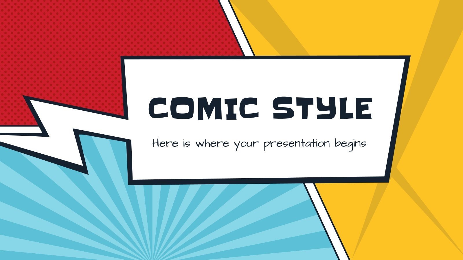 Free Google Slides Ppt Templates Related To Comic Books