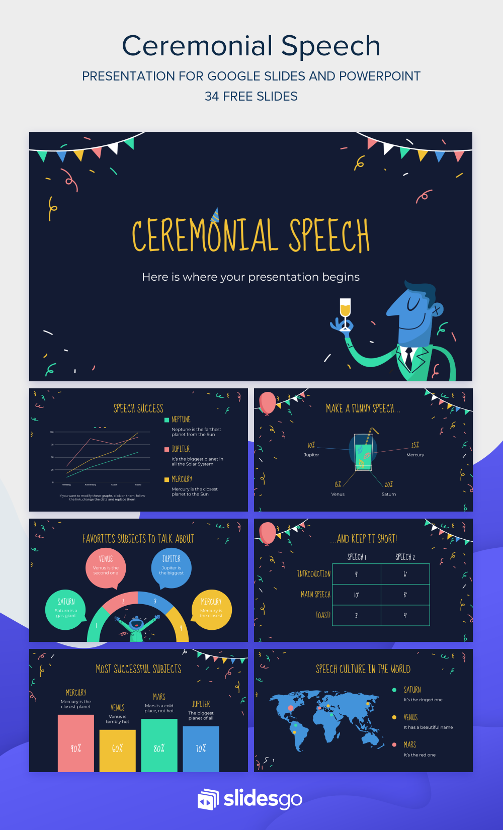 Ceremonial Speech | Template for Google Slides & PowerPoint