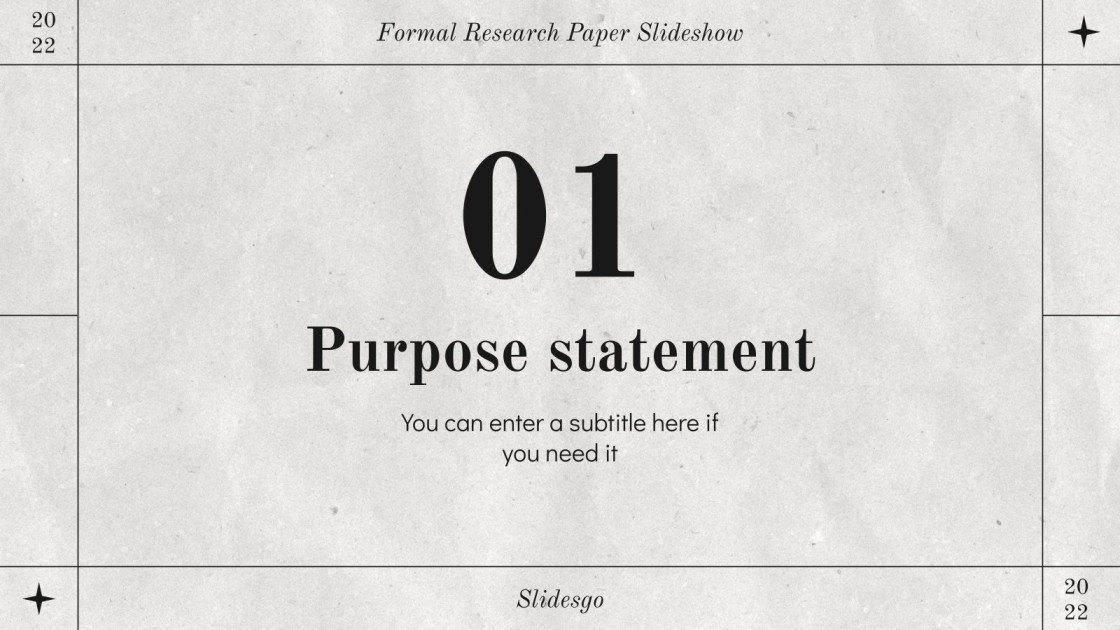 Formal Research Paper Slideshow | Google Slides & PowerPoint