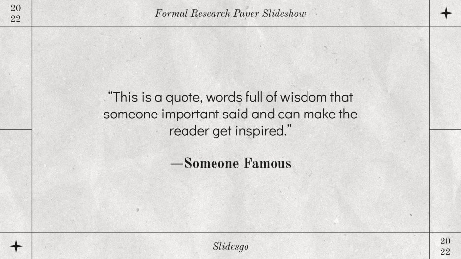 Formal Research Paper Slideshow | Google Slides & PowerPoint