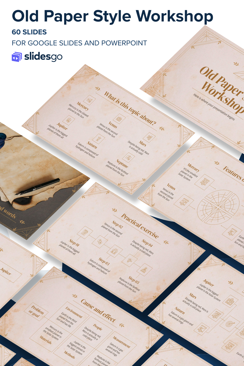 Old Paper Style Workshop | Google Slides & PowerPoint