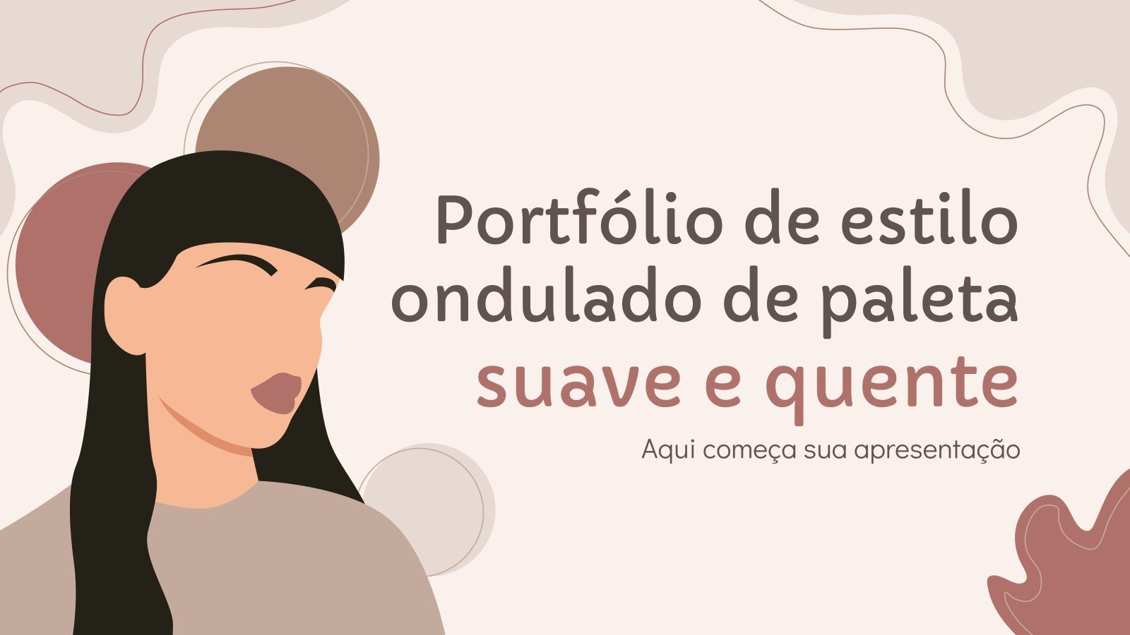 Muted & Warm Palette Wavy Style Portfolio | Google Slides