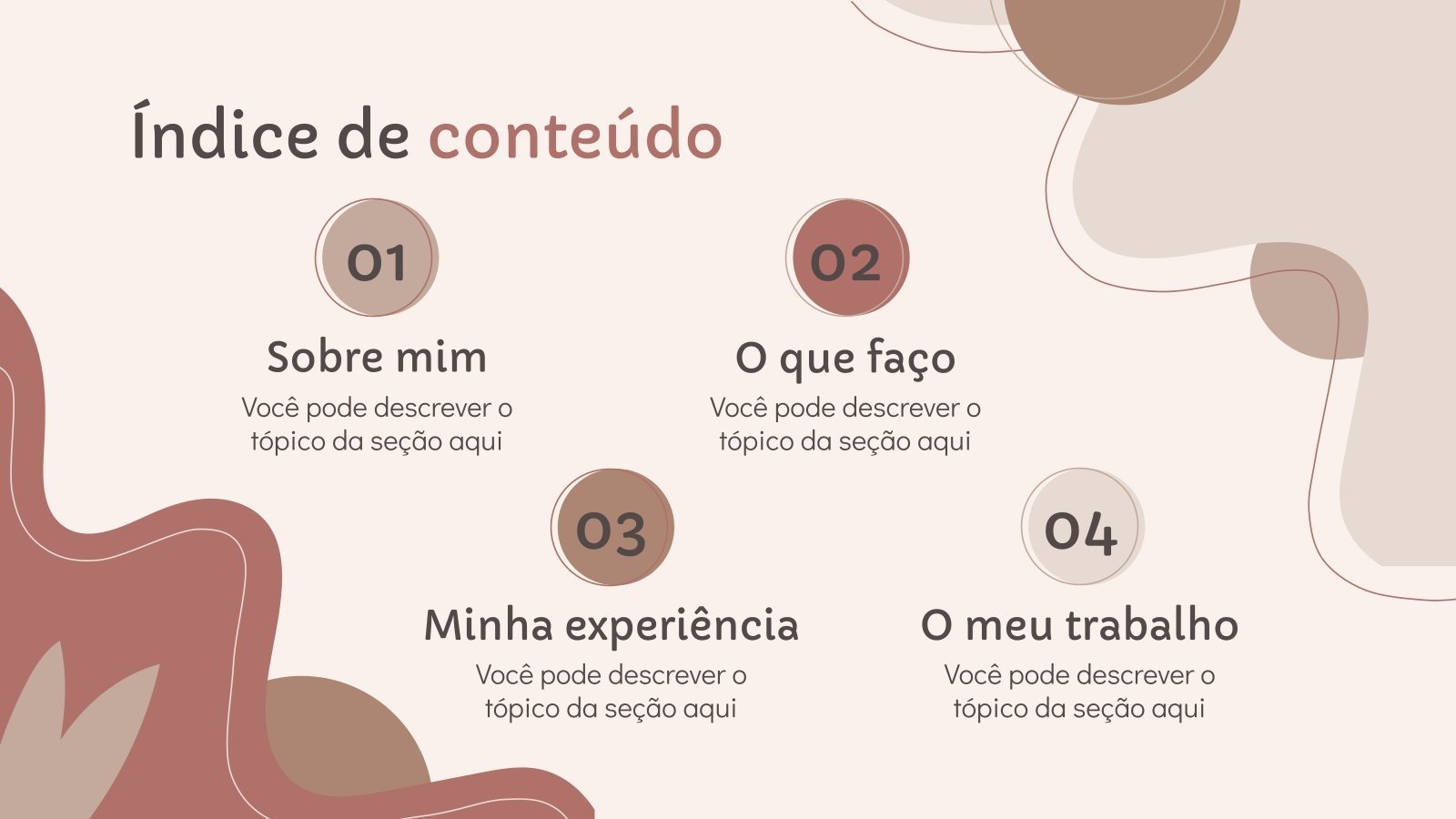 Muted & Warm Palette Wavy Style Portfolio | Google Slides