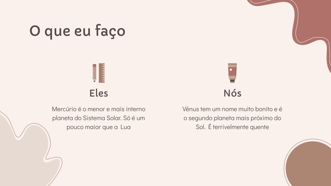 Muted & Warm Palette Wavy Style Portfolio | Google Slides