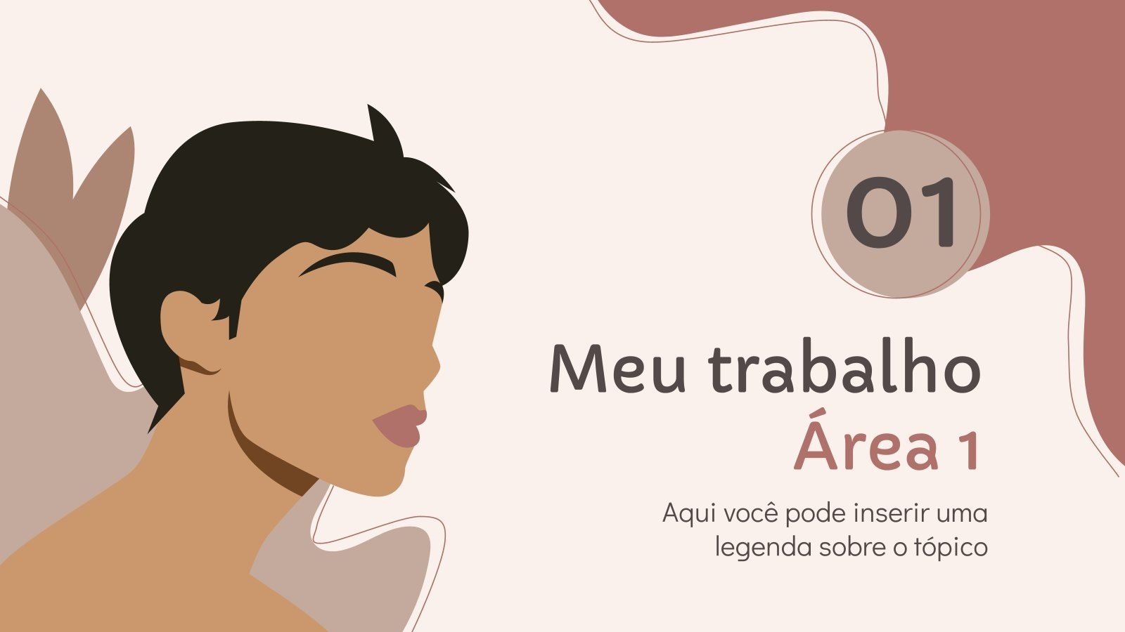 Muted & Warm Palette Wavy Style Portfolio | Google Slides