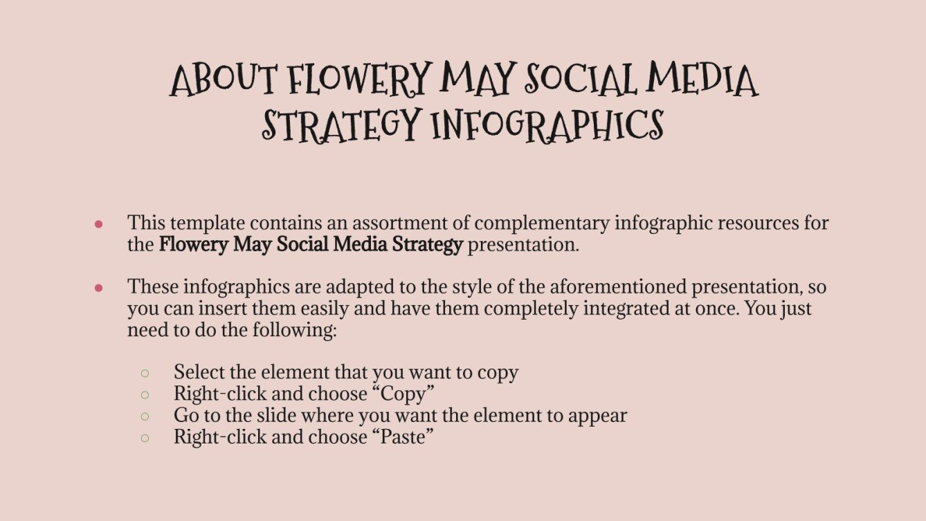 Flowery May Social Media Strategy Infographics | Google Slides
