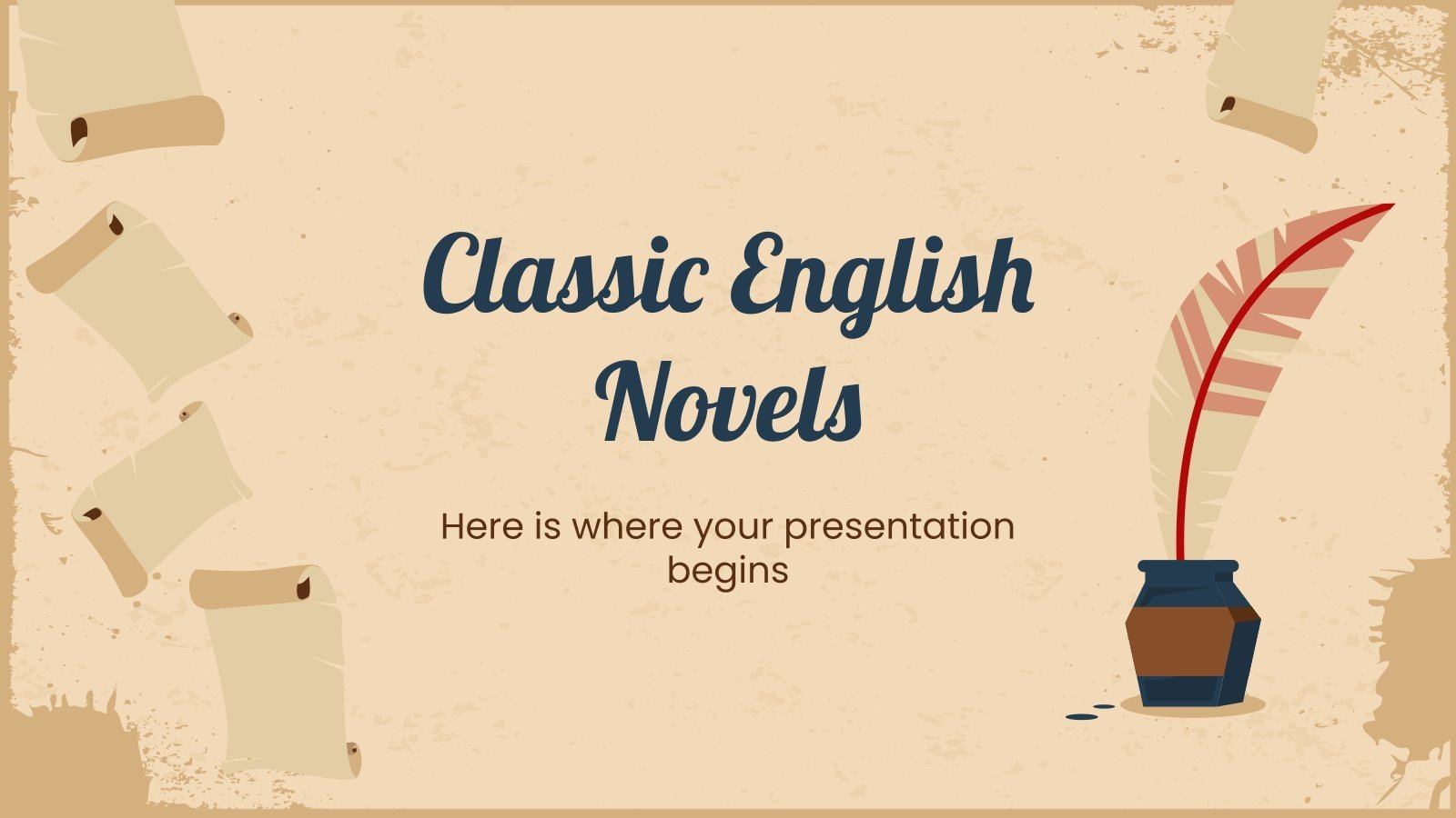 Free Google Slides and PPT Templates about English