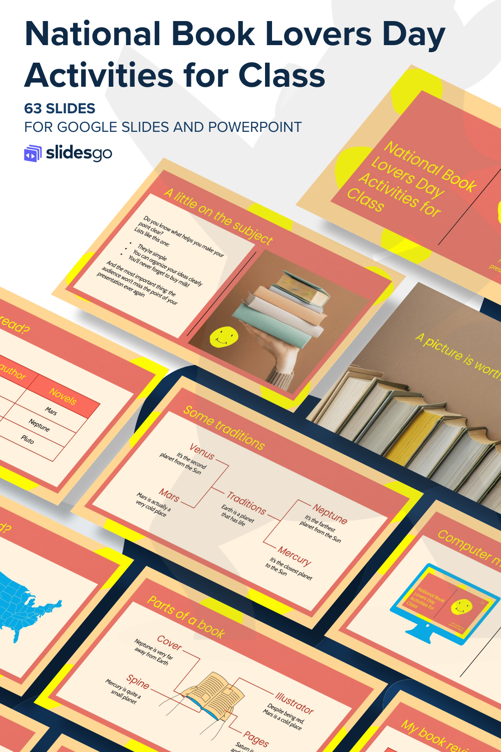 National Book Lovers Day Activities for Class | Google Slides