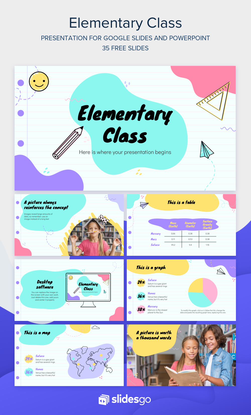 Elementary Class Google Slides & PowerPoint template