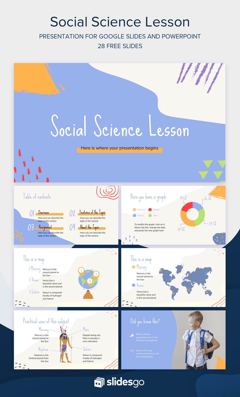 Social Science Lesson Google Slides & PowerPoint template