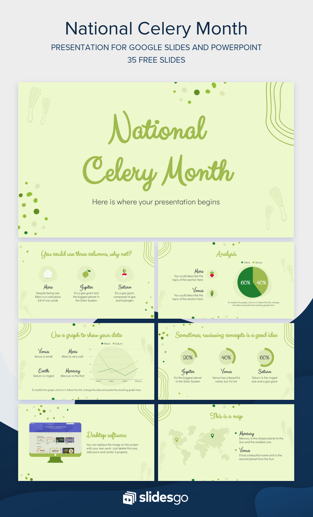 National Celery Month | Google Slides & PowerPoint theme