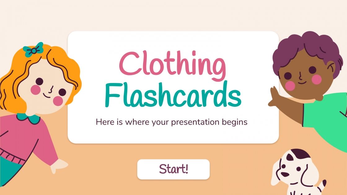 Clothing Flashcards Google Slides theme & PowerPoint template