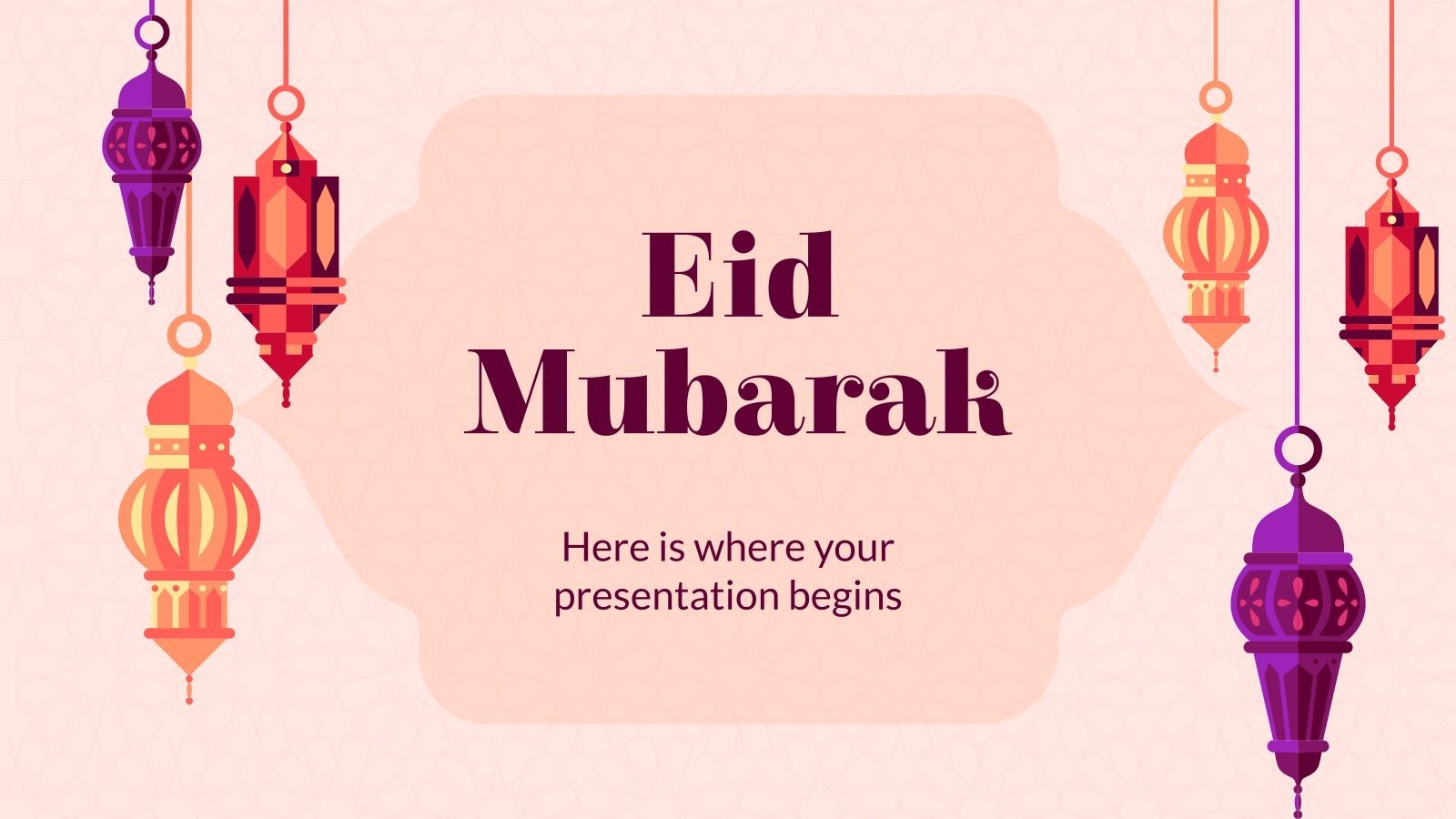 Eid Mubarak Google Slides theme and PowerPoint template