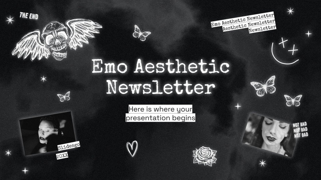 Emo Aesthetic Newsletter | Google Slides & PowerPoint