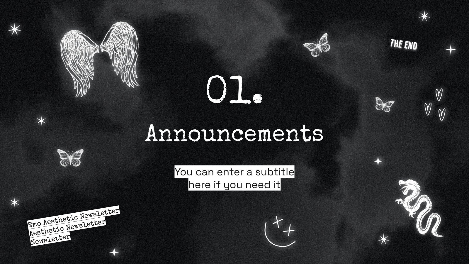 Emo Aesthetic Newsletter | Google Slides & PowerPoint