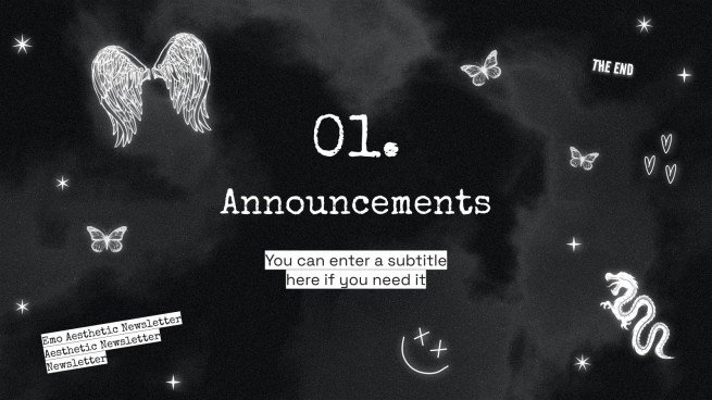 Emo Aesthetic Newsletter | Google Slides & PowerPoint