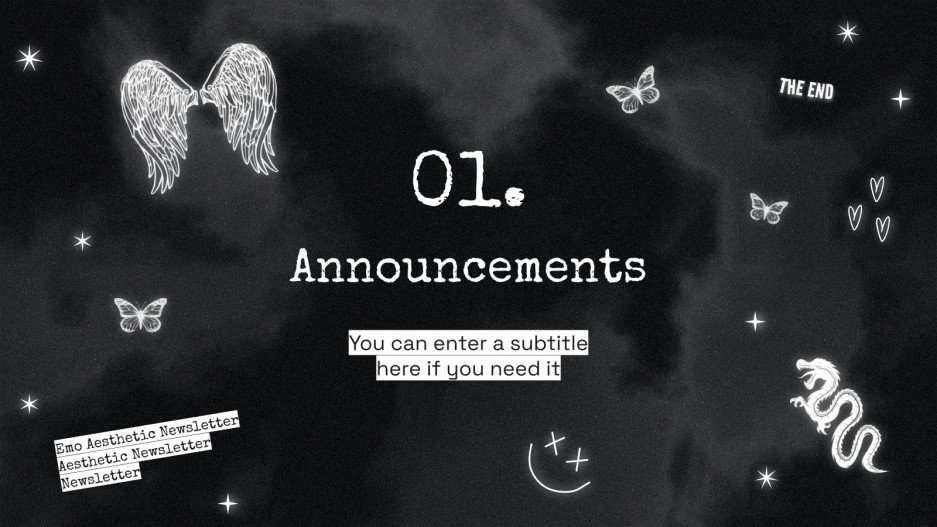 Emo Aesthetic Newsletter | Google Slides & PowerPoint
