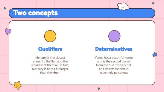 Gramática para preescolar: adjetivos | Google Slides e PPT