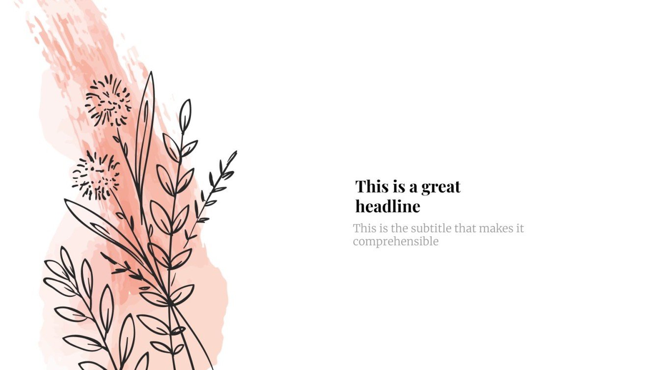 Floral Wedding Google Slides and PowerPoint Template