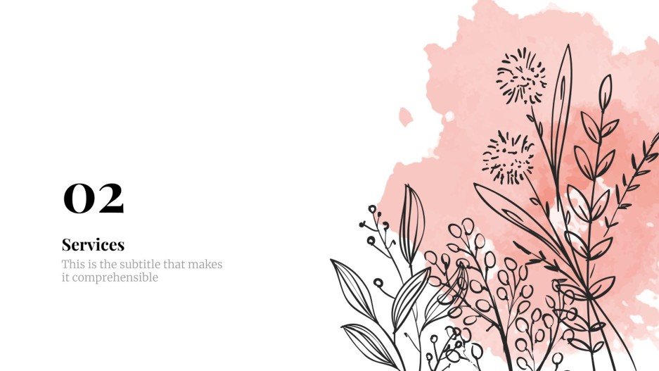 Floral Wedding Google Slides and PowerPoint Template