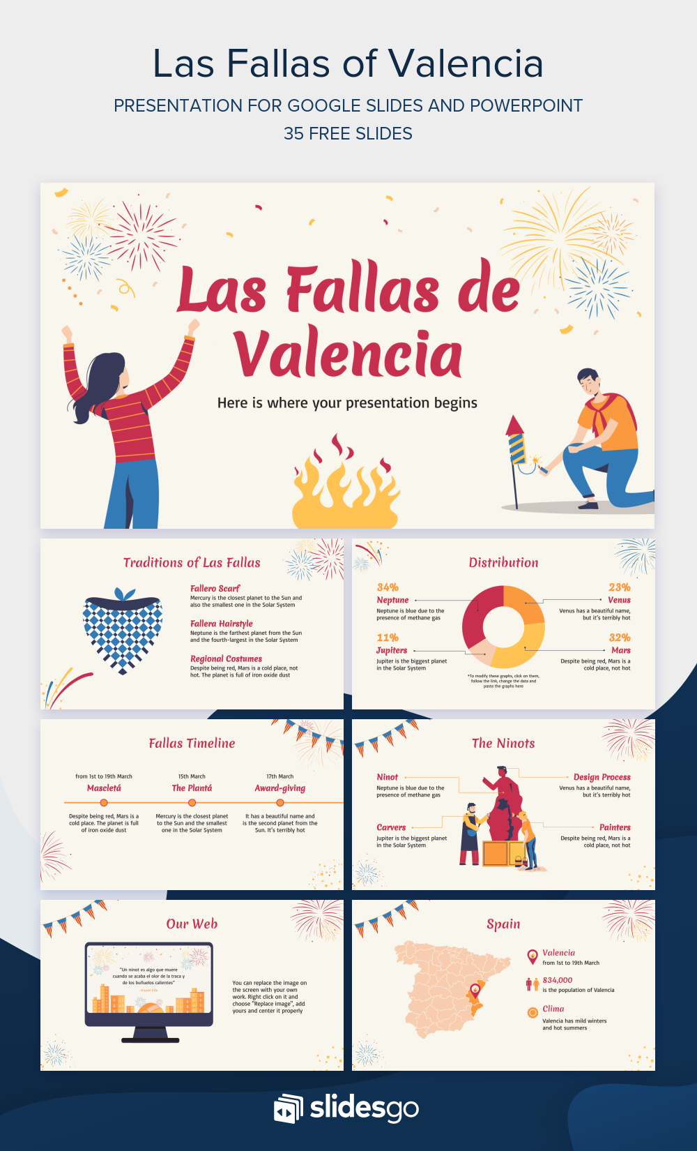 Las Fallas of Valencia | Template for Google Slides & PPT