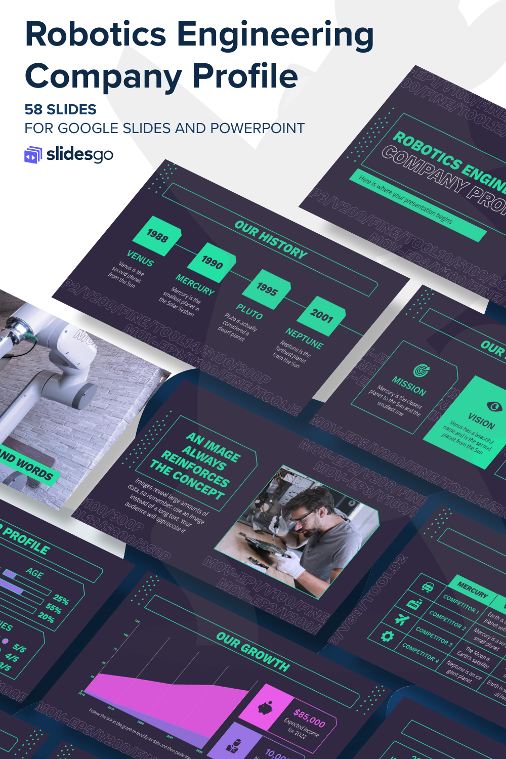 Robotics Engineering Company Profile | Google Slides & PPT