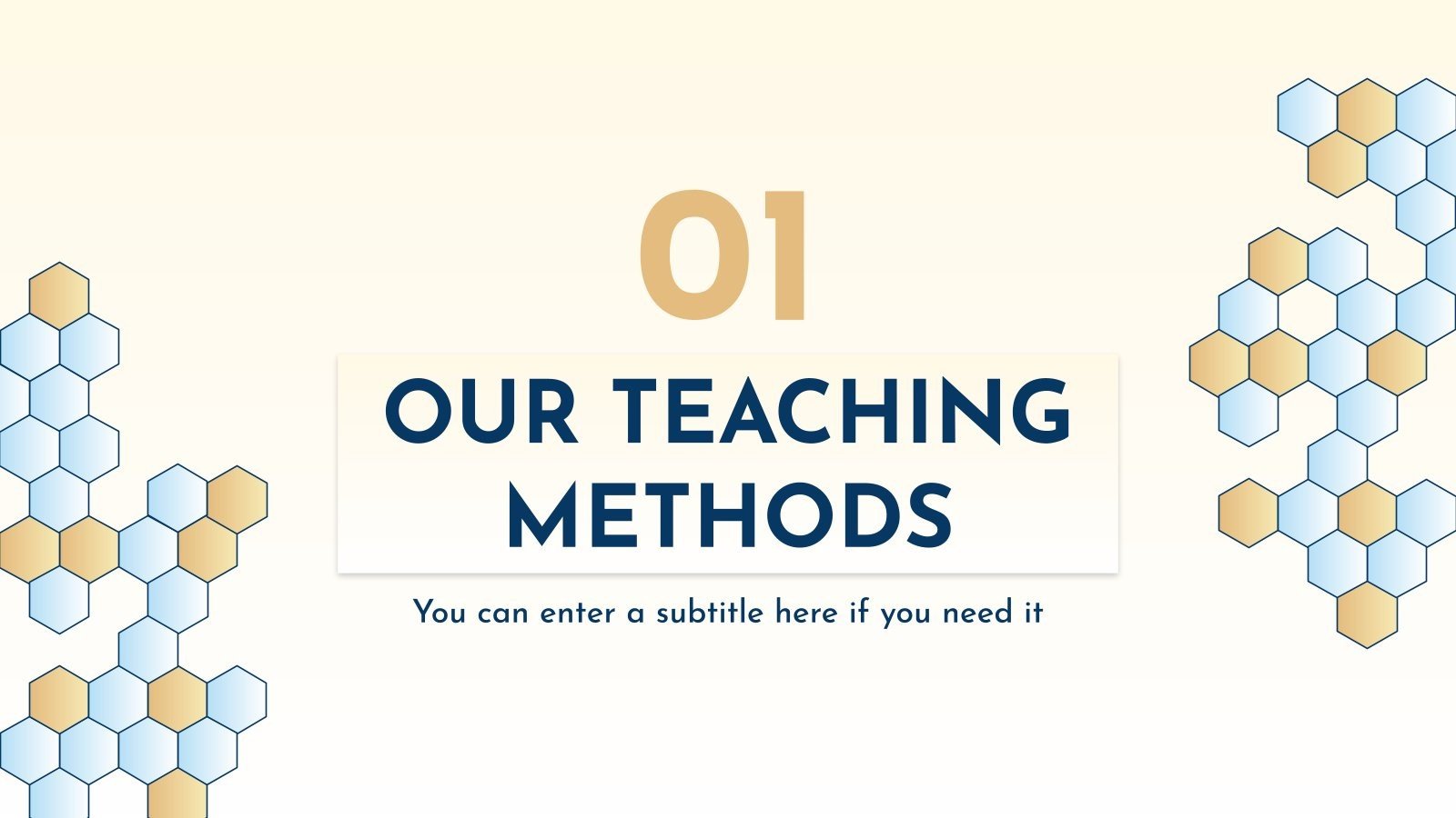 Geometric Hexagon Style Learning Center | Google Slides & PPT