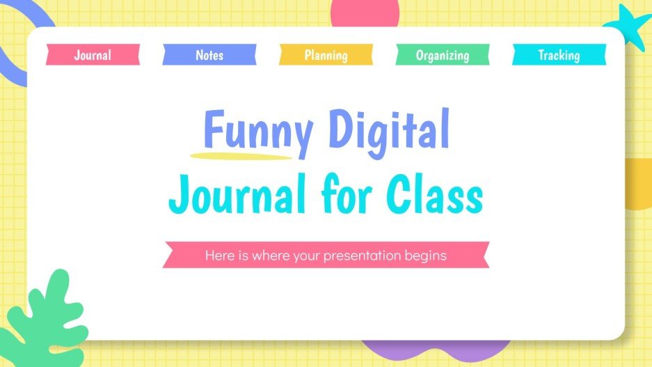 Funny Digital Journal for Class | Google Slides and PowerPoint