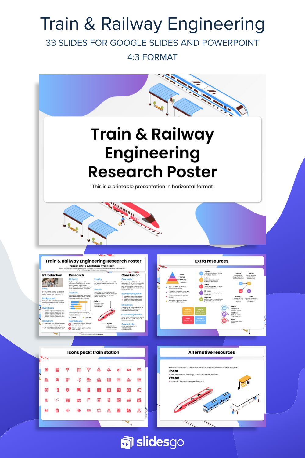 Train & Railway Engineering Research Poster | Google Slides